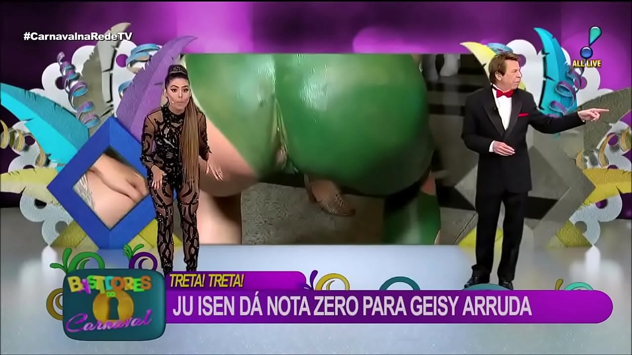 Cu Verde Ju Isen Mostra Demais Enquanto Faz Agachamento Ao Vivo Na Redetv
